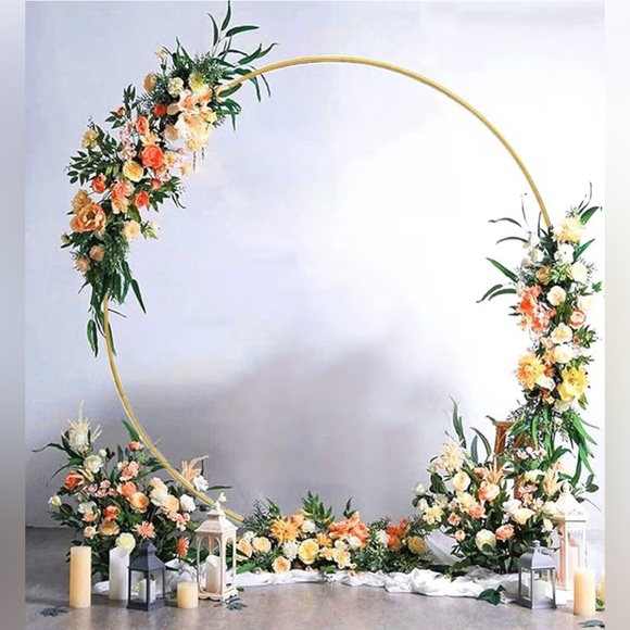 Accents | Elegant Floral Or Balloon Hoop Arch In Gold | Poshmark